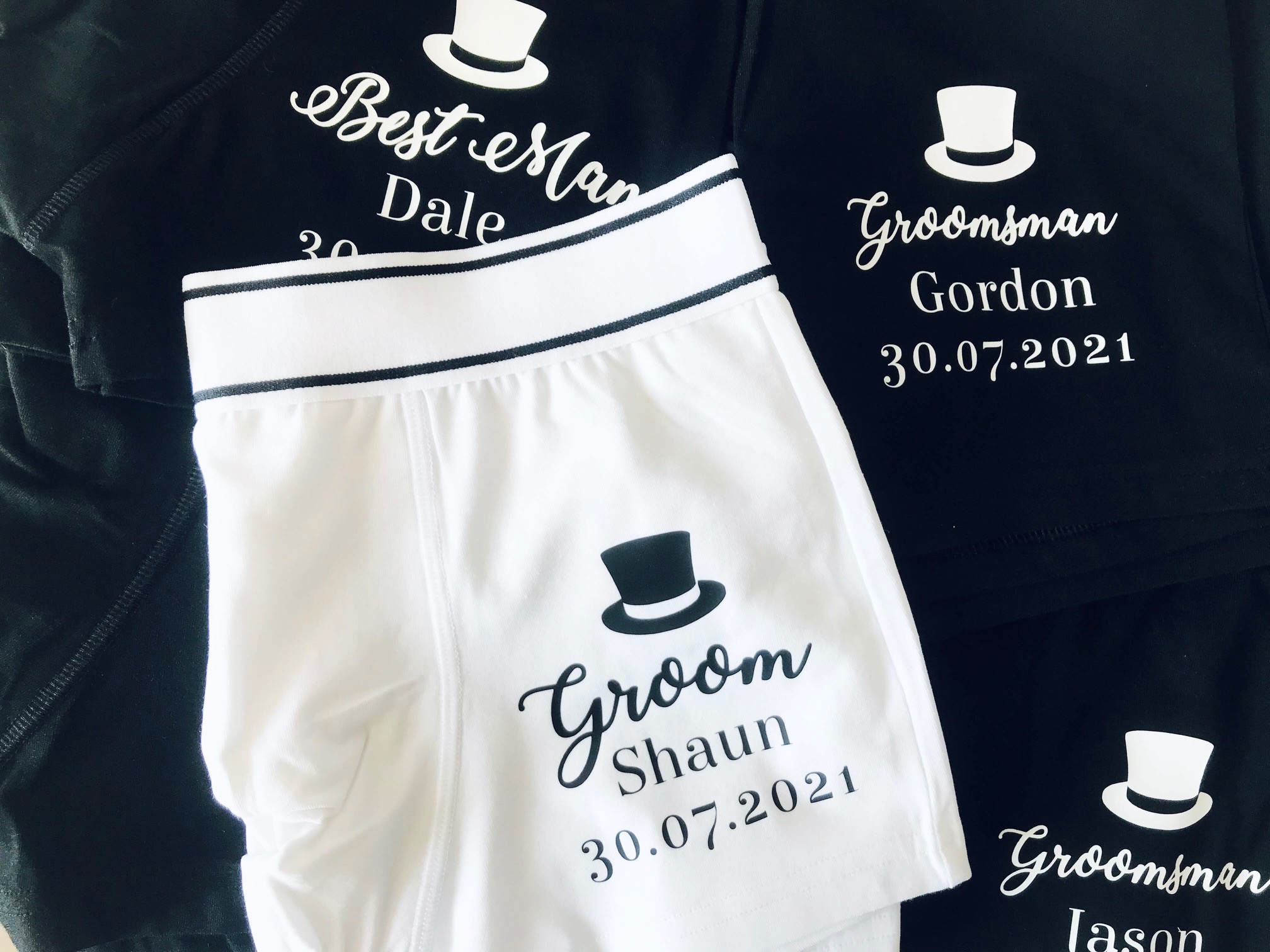 Personalised Boxer Shorts | Customised Underwear for Groom & Groomsmen