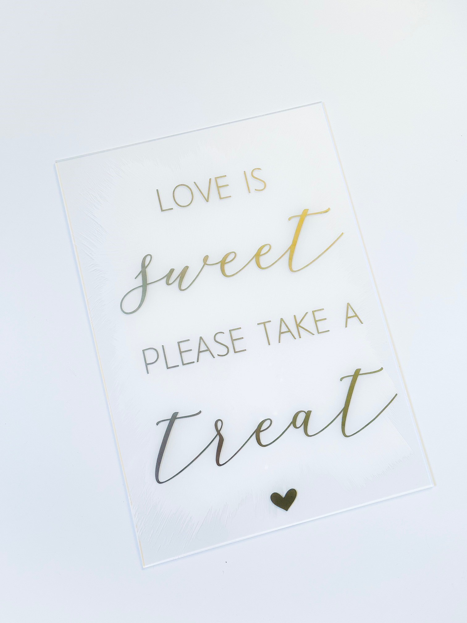 Acrylic Sweet Table Sign – Love is Sweet Wedding Décor