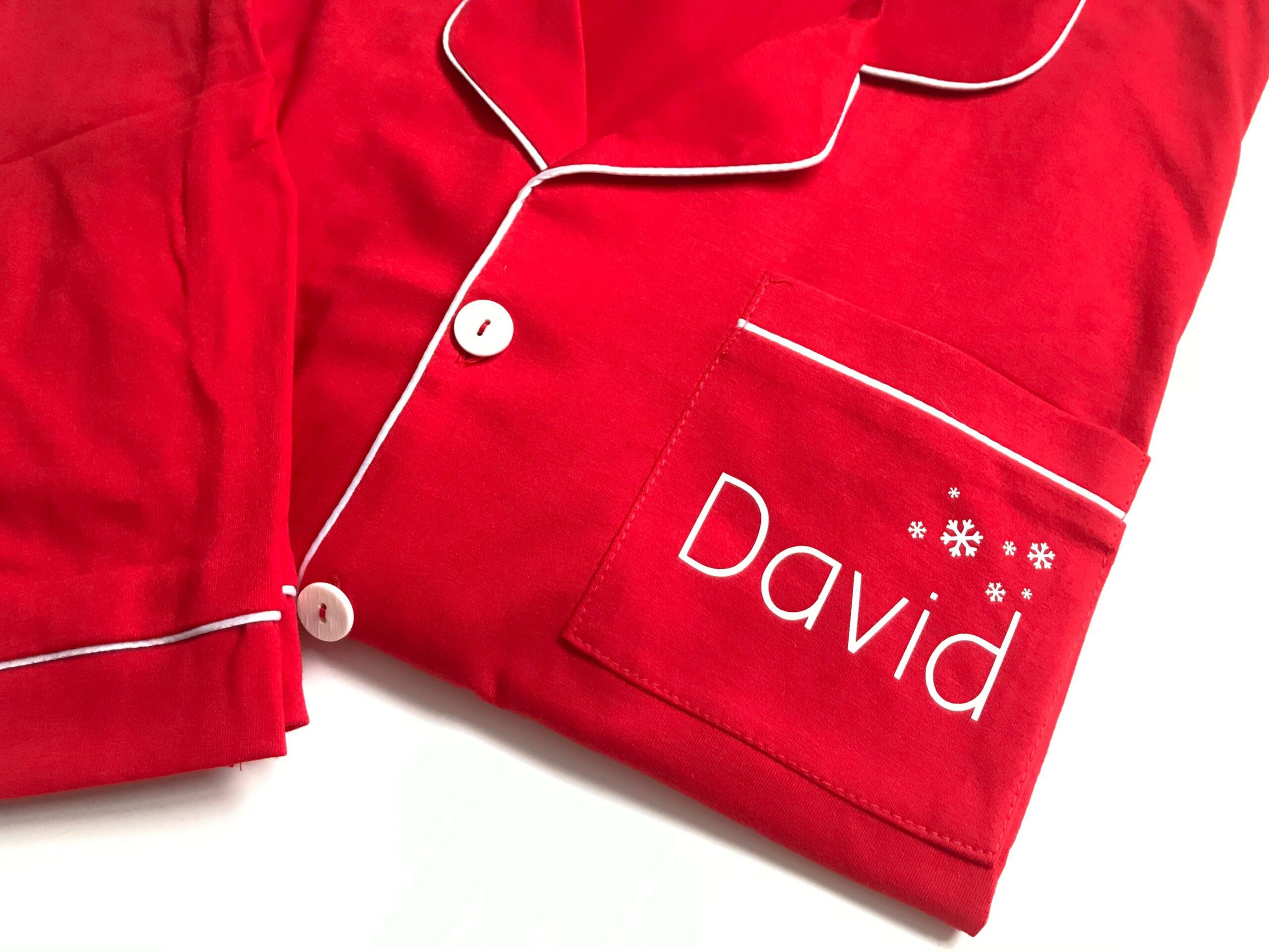 Children’s Christmas Monogram Cotton Pyjamas | Personalised Kids Xmas PJs